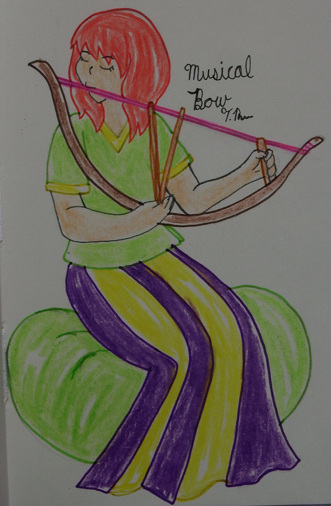 Musical Bow Instrument Anime Drawing By Teresita Blanco